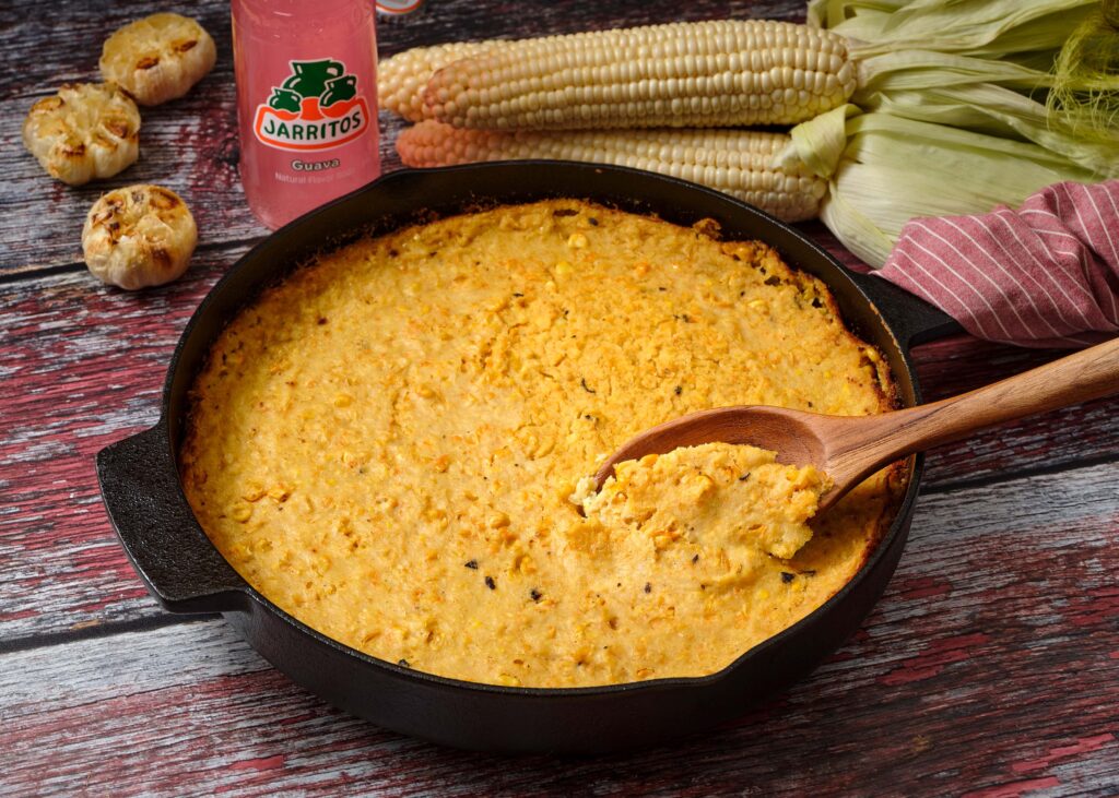 Skillet Corn Tamal with Duck Fat and Roasted Garlic - Pati Jinich