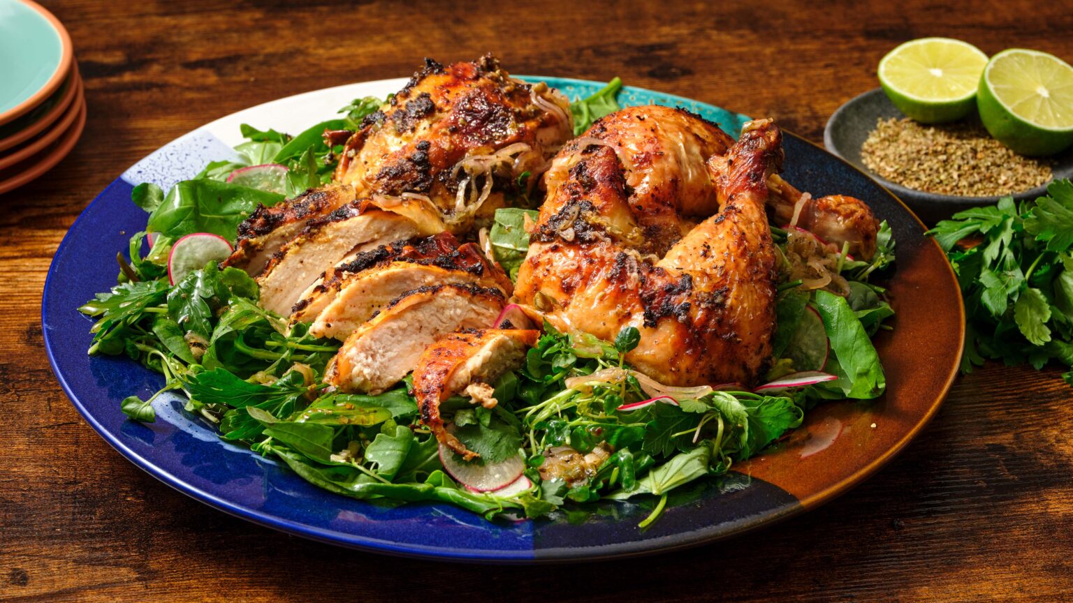 Sweet Lime Roasted Chicken with Broccolini - Pati Jinich